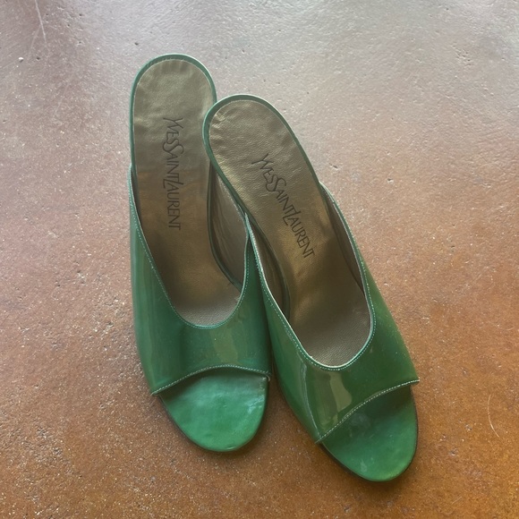 Shoes | Yves Saint Laurent Patent Leather Mule | Poshmark